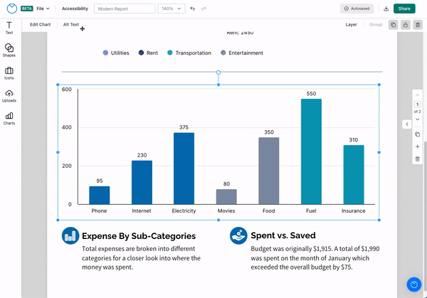 Convey meaning in charts using more than just color – Venngage ...