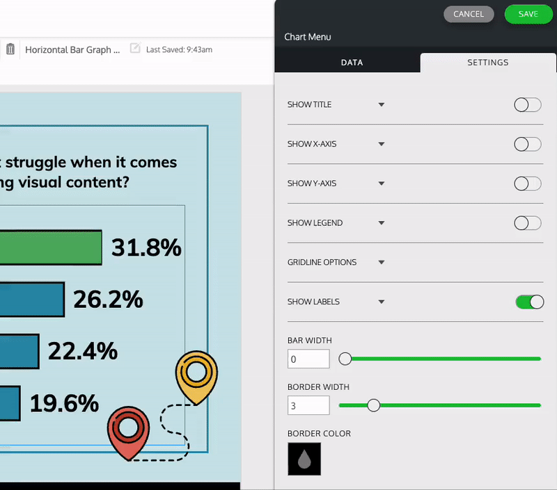 Adding And Editing Chart Labels Venngage Knowledge Base