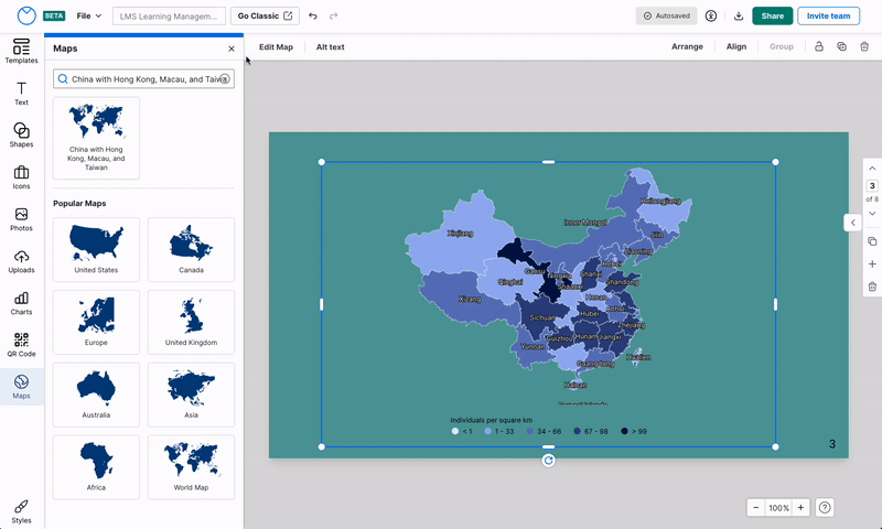 Customizing choropleth map steps and colors – Venngage Knowledge Base