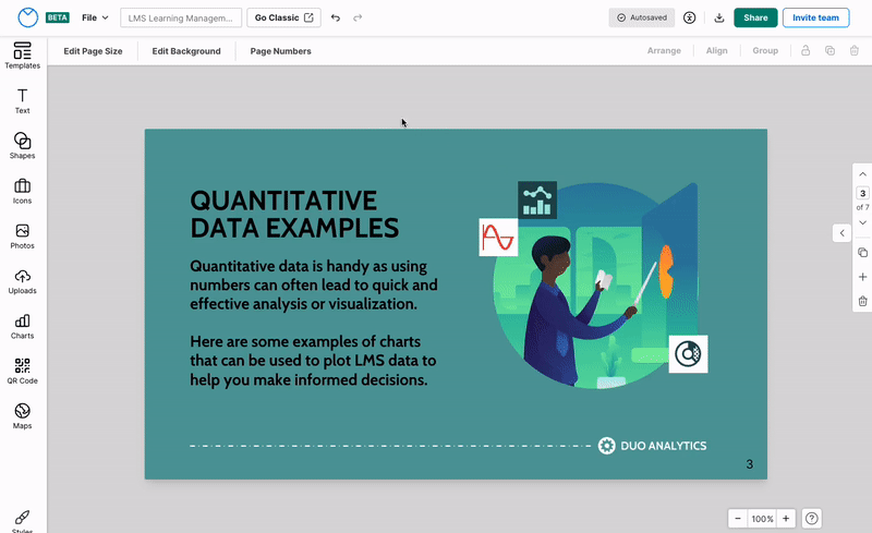 Adding page numbers – Venngage Knowledge Base