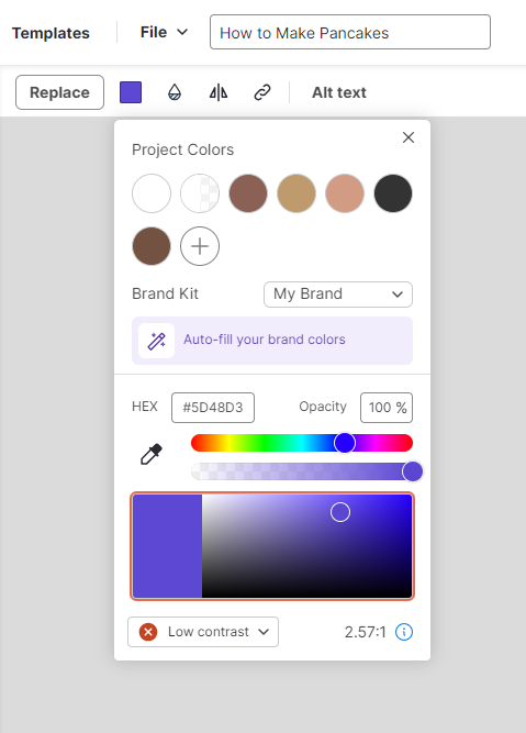 Changing Element Colors – Venngage Knowledge Base