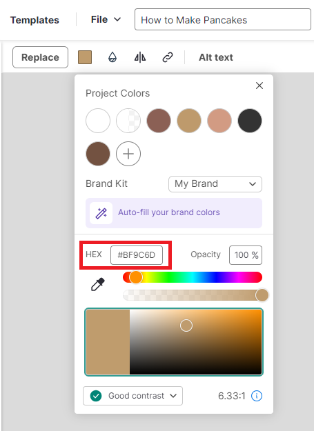 Changing Element Colors – Venngage Knowledge Base