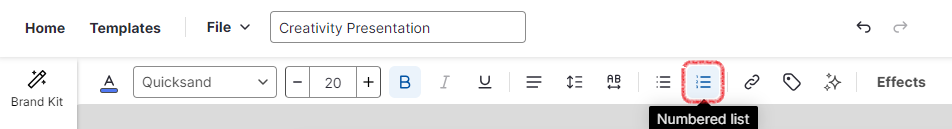 Adding a list – Venngage Knowledge Base