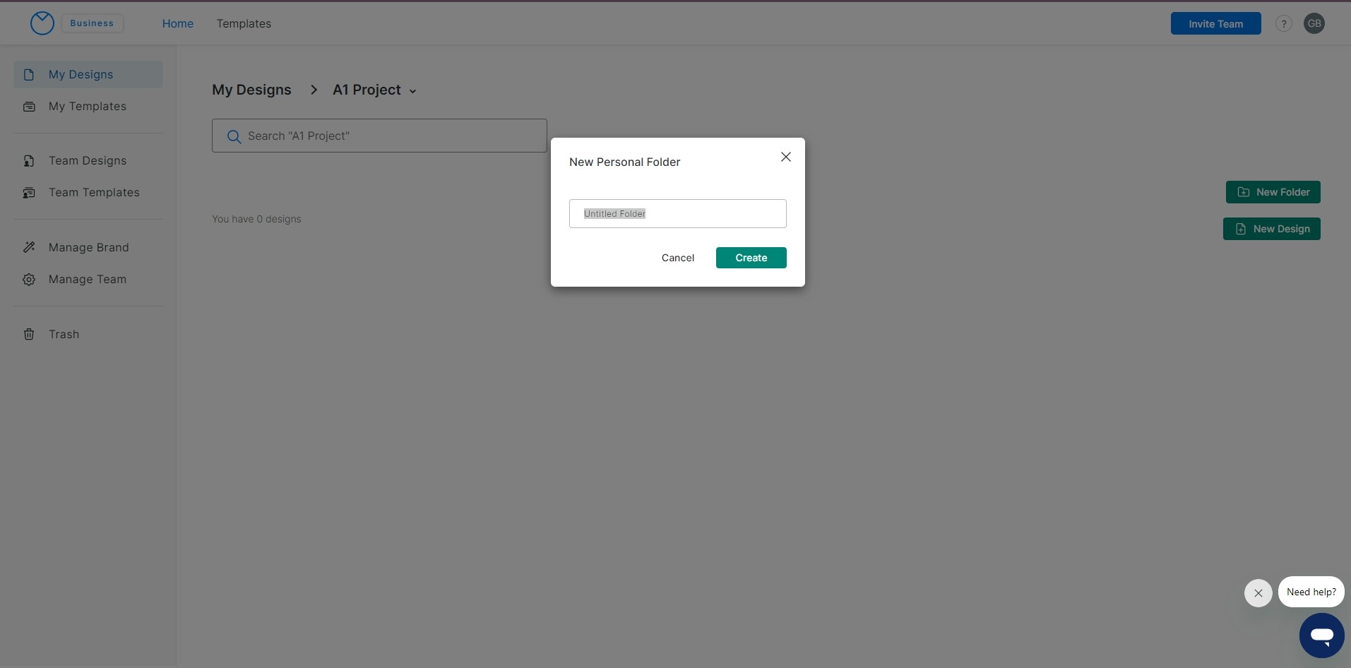 Adding Subfolders – Venngage Knowledge Base