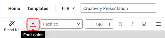 Alterar a cor do texto – Base de conhecimento Venngage