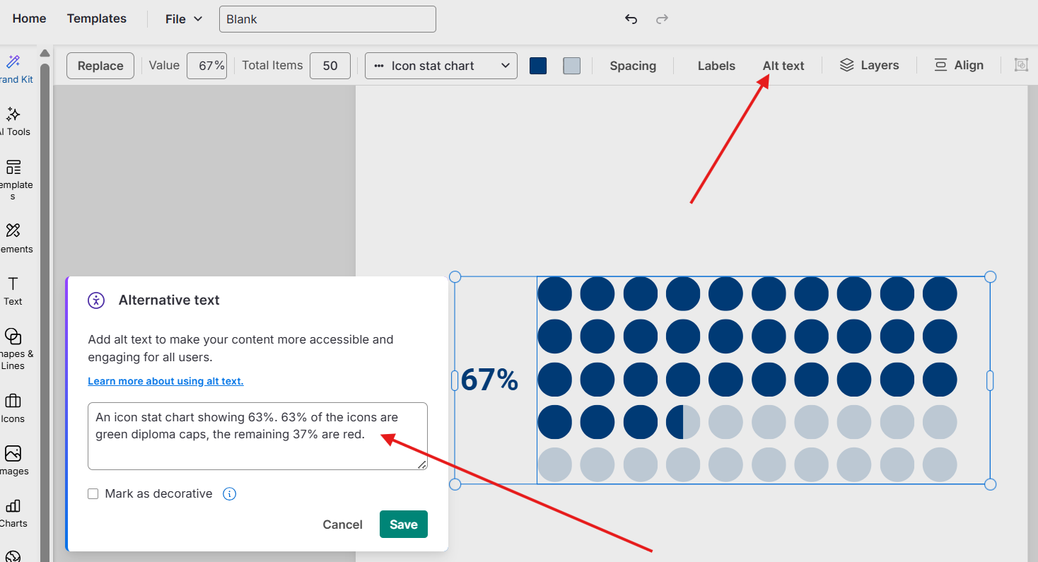 Add a Statistics (Stat) Chart to your Accessible Design – Venngage ...