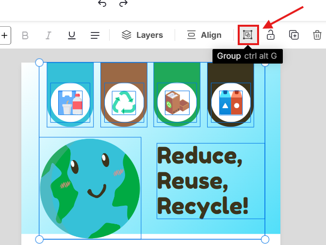 Grouping and Ungrouping Objects – Venngage Knowledge Base