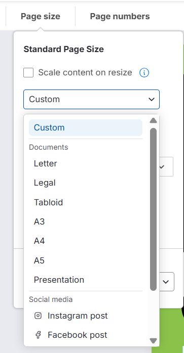 Resize Your Design (Page Size) – Venngage Knowledge Base