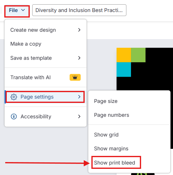 Understanding and Using Print Bleed in Venngage – Venngage Knowledge Base
