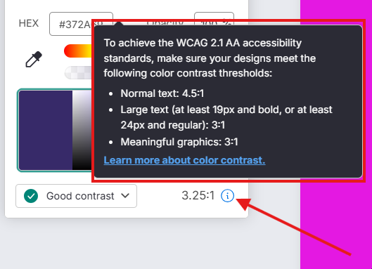 Checking the Color Contrast Ratio – Venngage Knowledge Base