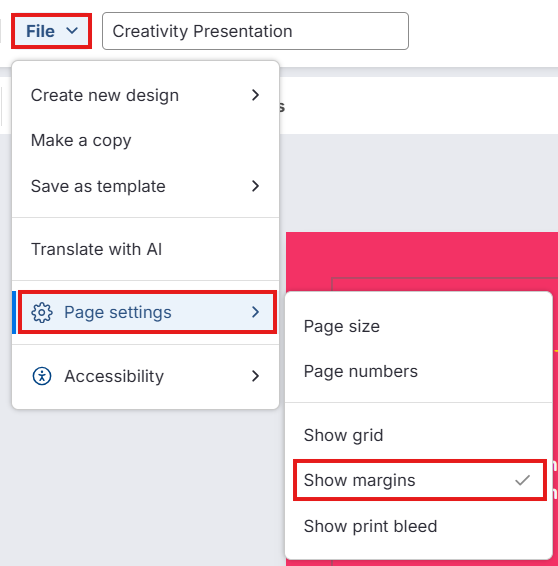 Adding Margins – Venngage Knowledge Base